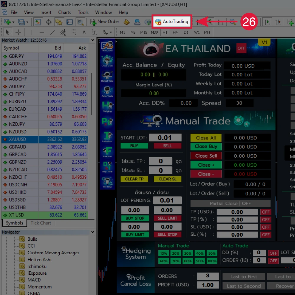 วิธีการติดตั้ง Auto Setup EA Thailand